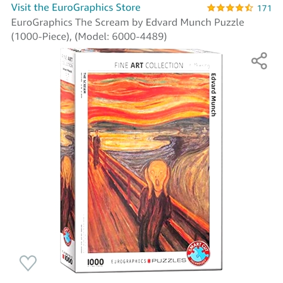 Eurographics | Games | Edvard Munch The Scream 00 Piece Jigsaw Puzzle ...